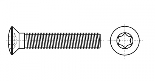 ISO 14584 Гвинт з напівпотайною головкою під torx – Купити гуртом в Dinmark