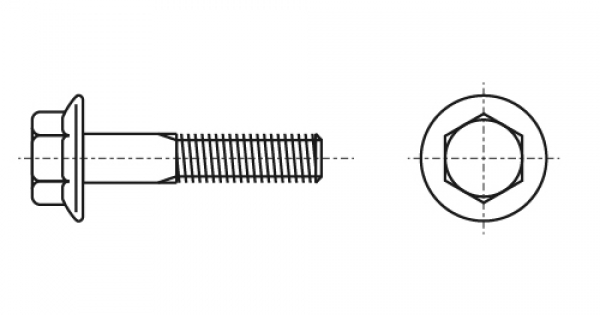 DIN 6921 Болт з шестигранною головкою і фланцем – Купити гуртом в Dinmark